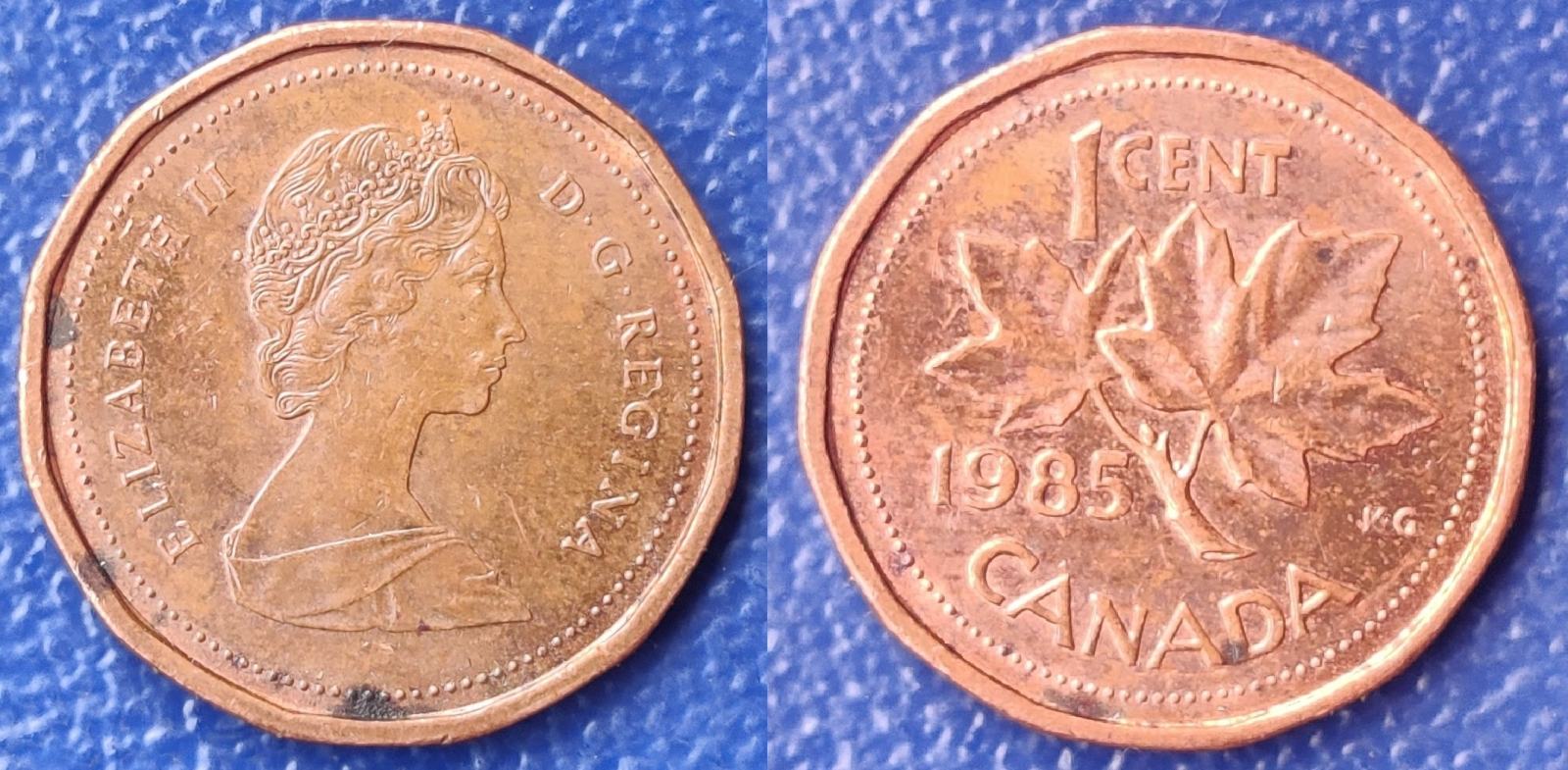 Canada 1 cent, 1985 / 0,90 EURO