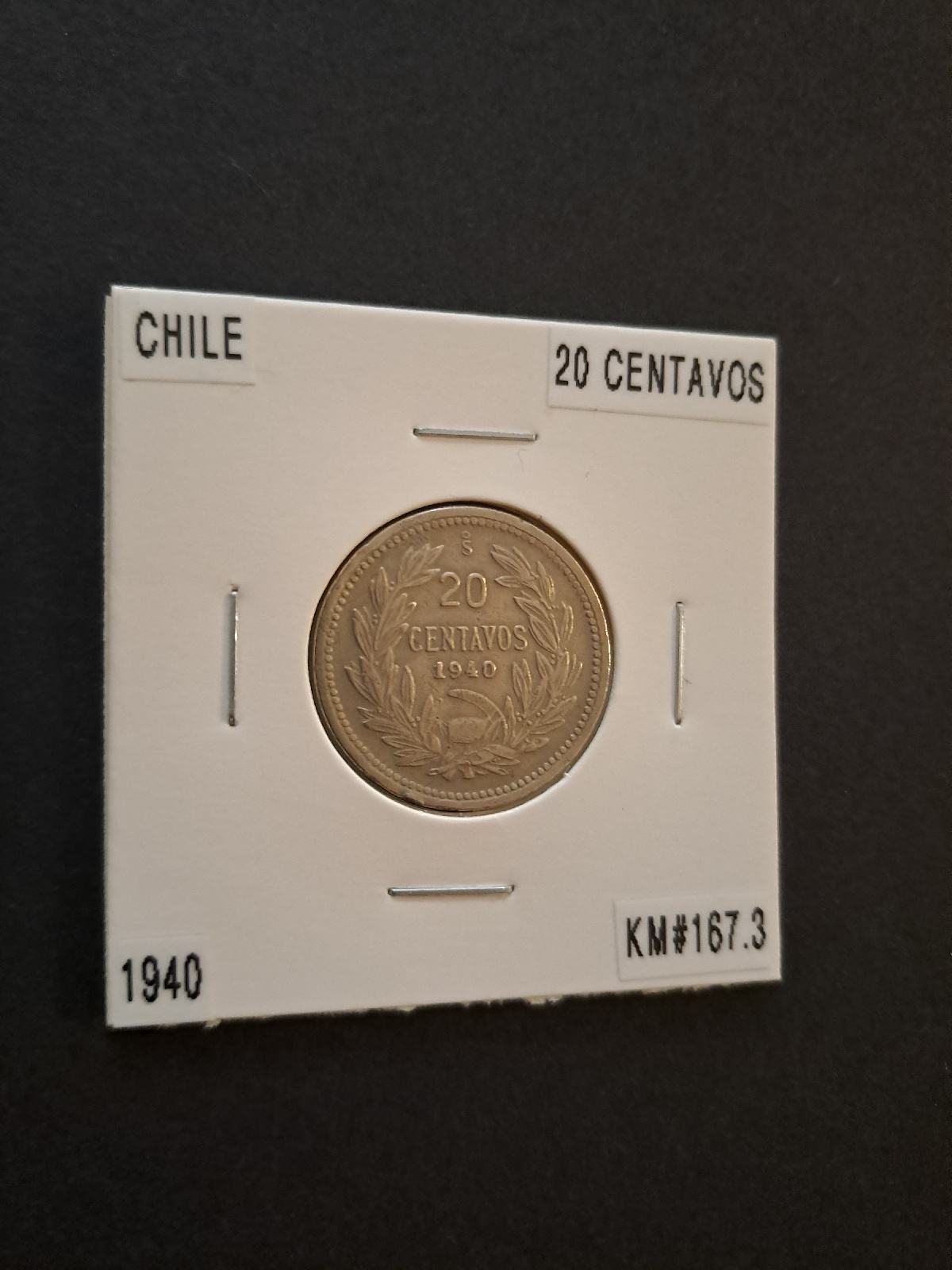 Čile (Chile) 20 Centavos 1940