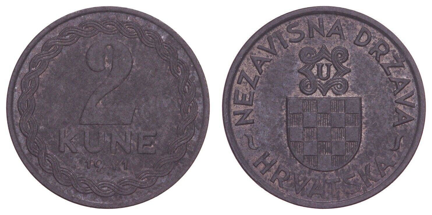 CROATIA 2 kune 1941 / WWII Ustasa issue / VF+ (Ref.br. K-000.106)