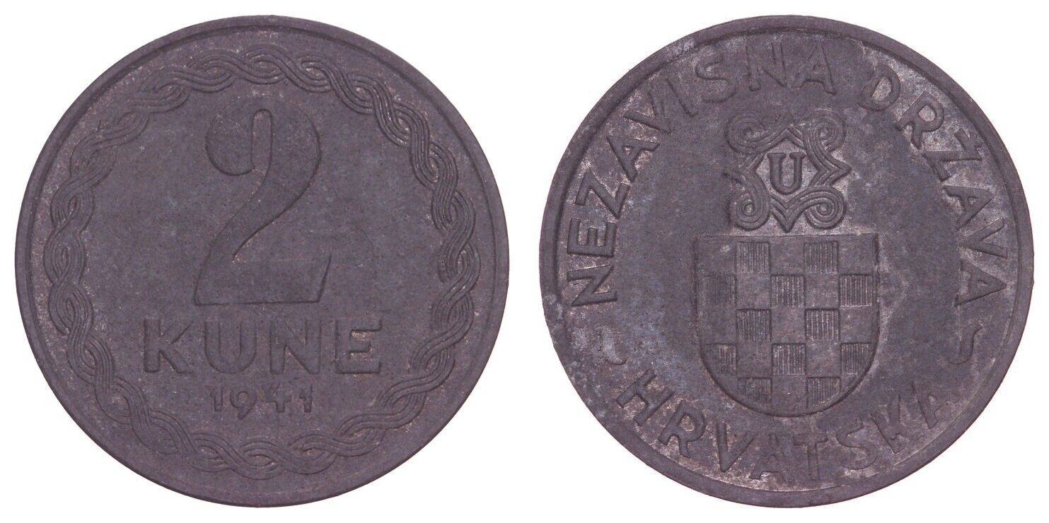 CROATIA 2 kune 1941 / WWII Ustasa issue / VF (Ref.br. K-000.192)