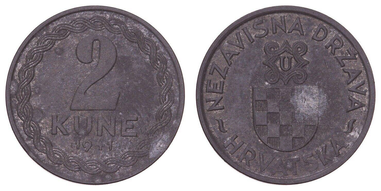 CROATIA 2 kune 1941 / WWII Ustasa issue / VF- (Ref.br. K-001.095)