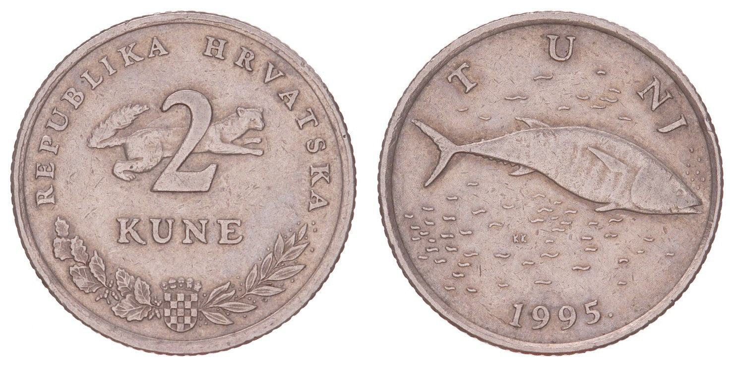 CROATIA 2 kune 1995 / Croatian text / VF (Ref.br. K-001.666)