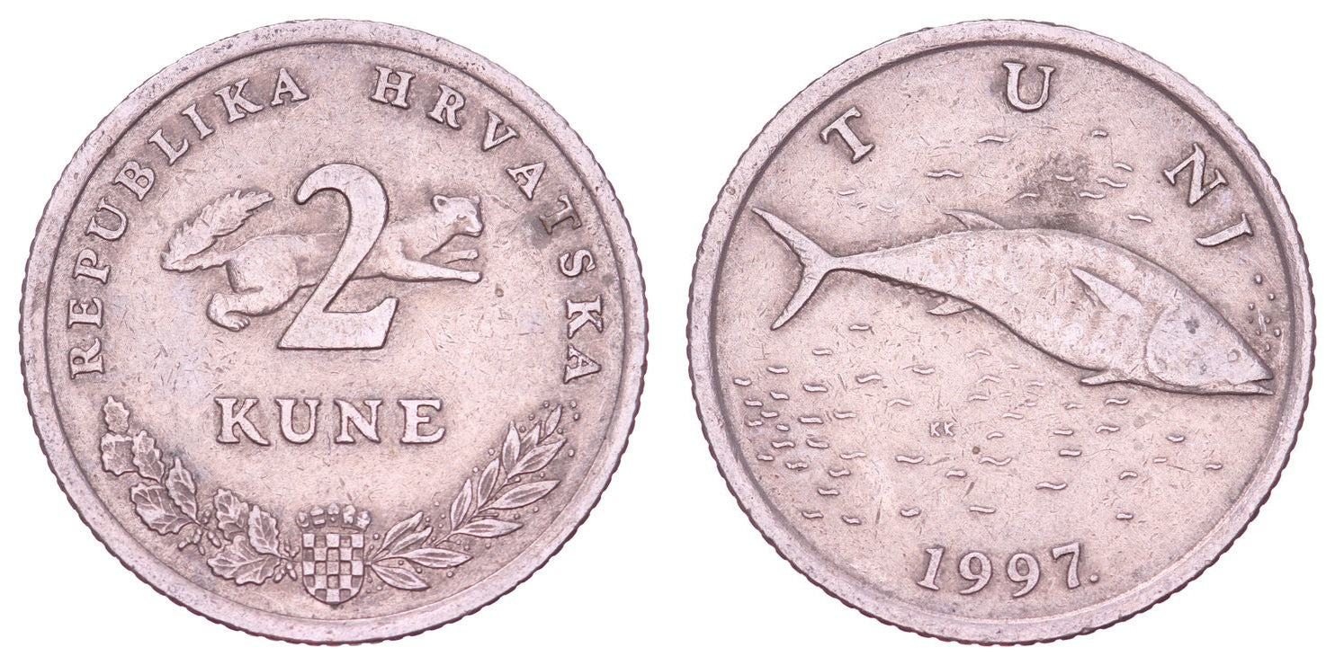 CROATIA 2 kune 1997 / Croatian text / VF (Ref.br. K-005.955)