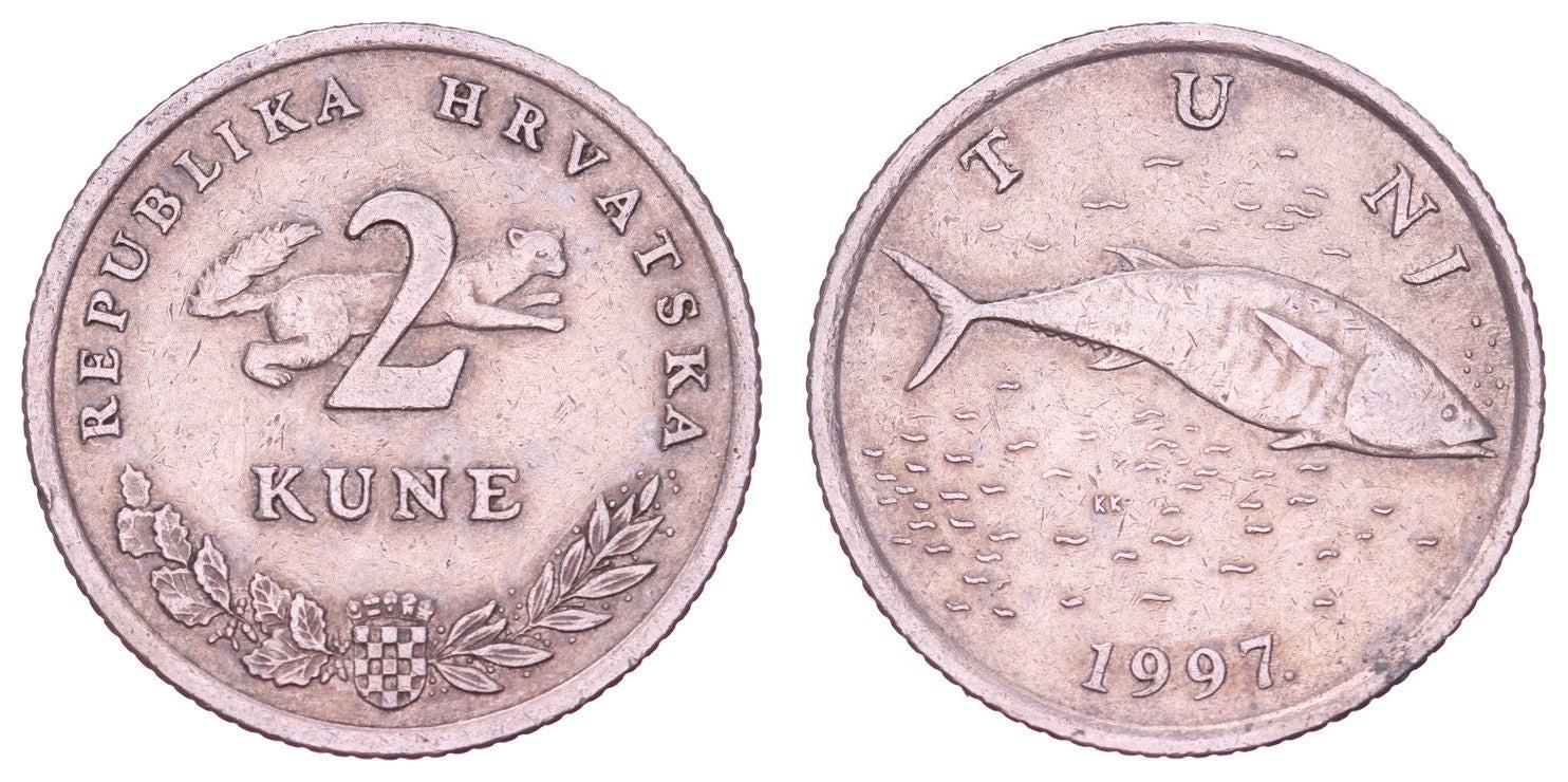 CROATIA 2 kune 1997 / Croatian text / VF (Ref.br. K-005.957)