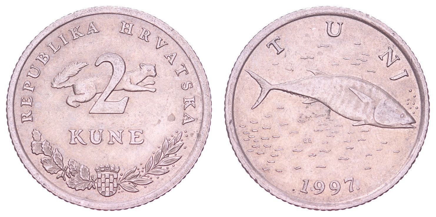 CROATIA 2 kune 1997 / Croatian text / VF+ (Ref.br. K-005.941)