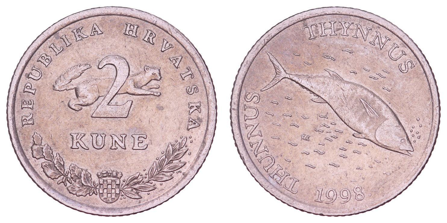 CROATIA 2 kune 1998 / Latin text / VF (Ref.br. K-005.996)