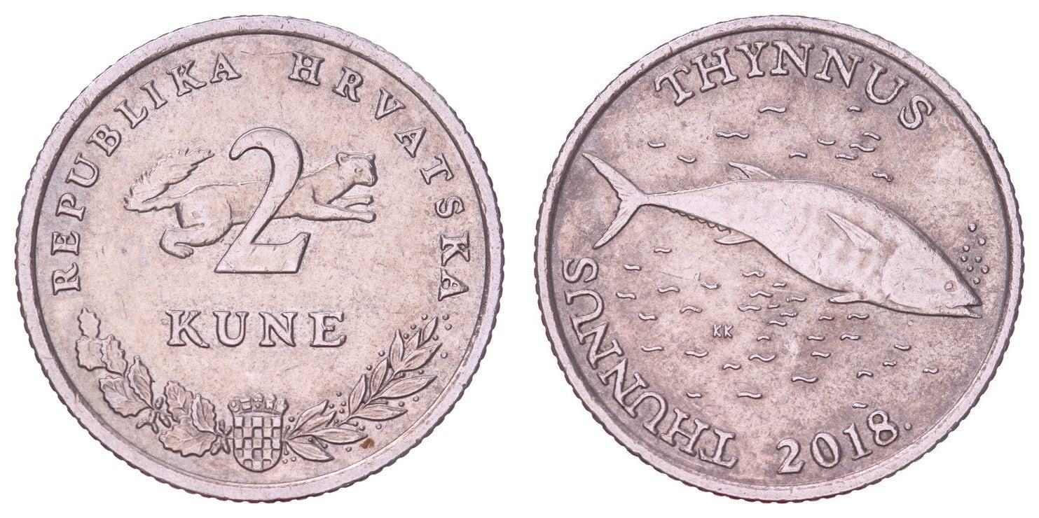 CROATIA 2 kune 2018 / Latin text / VF (Ref.br. K-004.411)