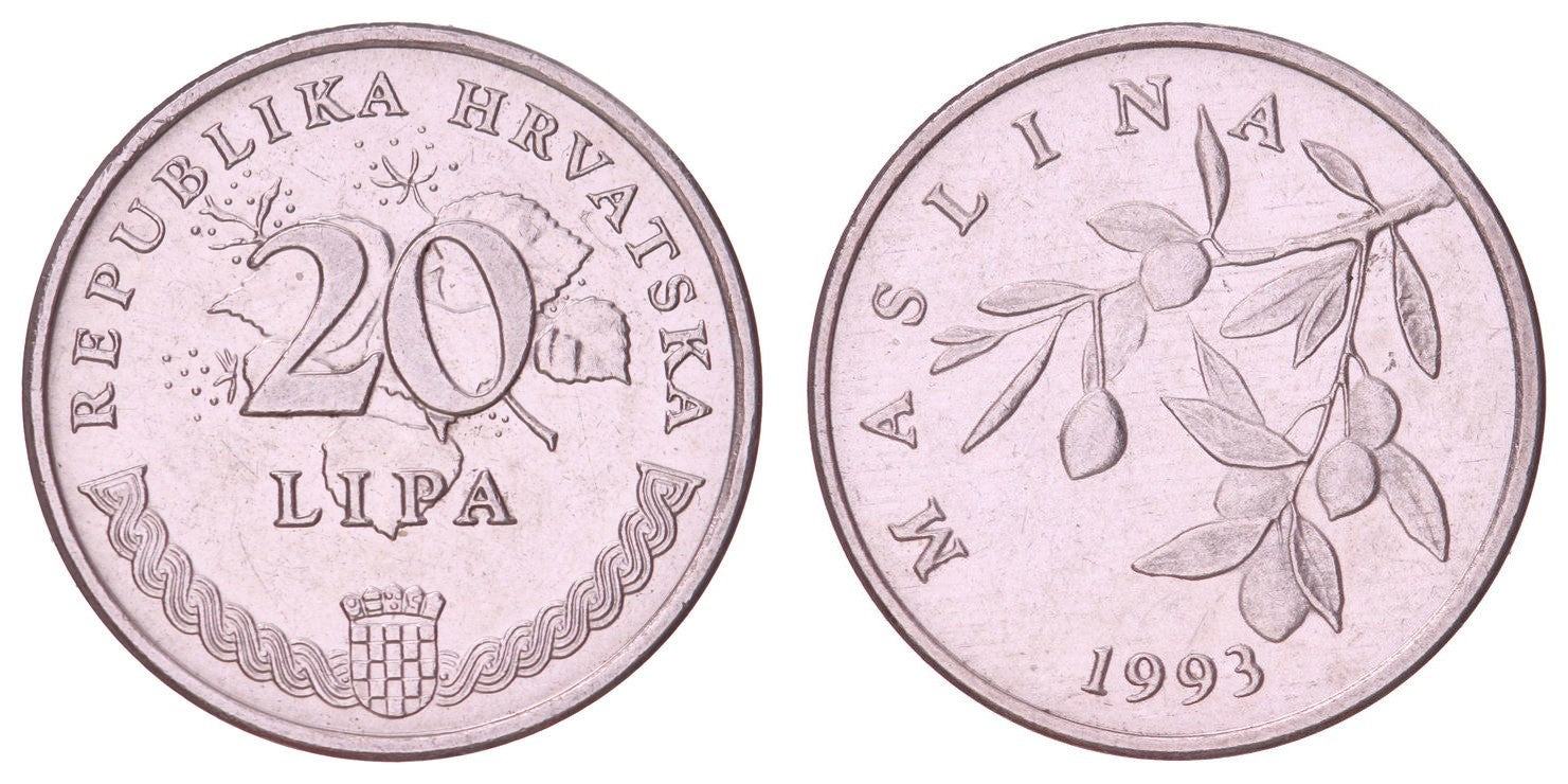 CROATIA 20 lipa 1993 / Croatian text / VF+ (Ref.br. K-002.911)
