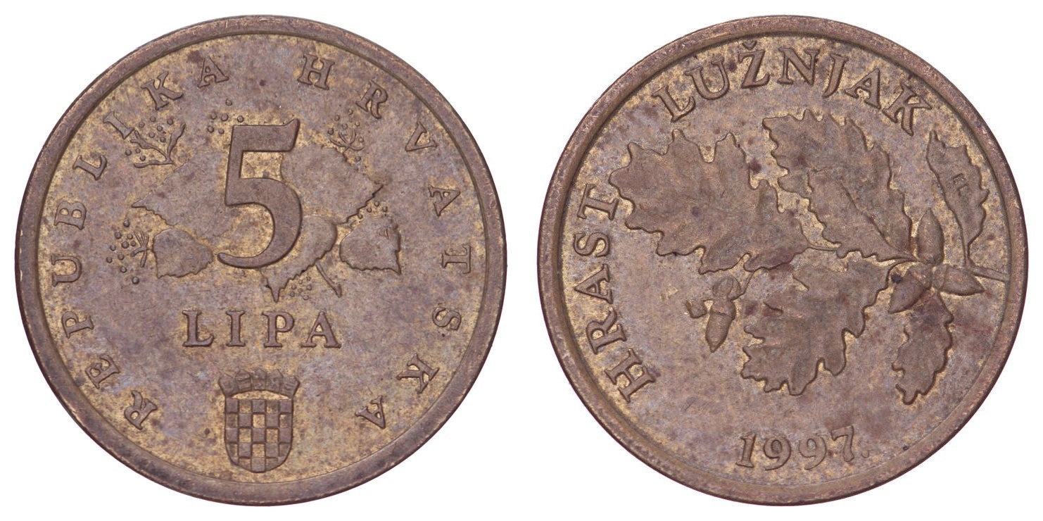 CROATIA 5 lipa 1997 / Croatian text / VF (Ref.br. K-005.221)