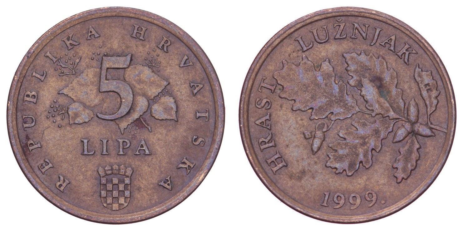 CROATIA 5 lipa 1999 / Croatian text / VF (Ref.br. K-004.061)