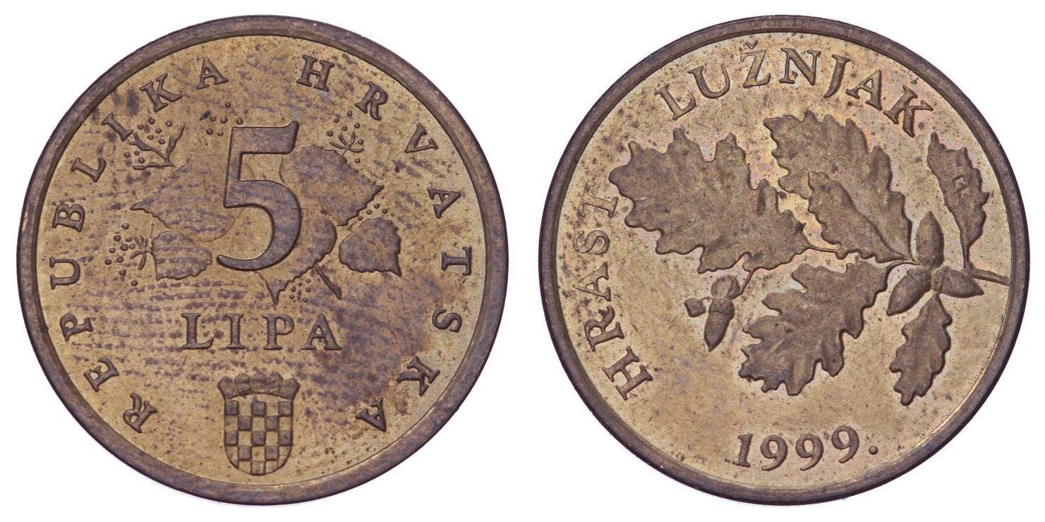 CROATIA 5 lipa 1999 / Croatian text / XF (Ref.br. K-002.257)