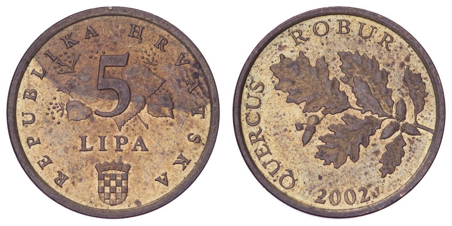 CROATIA 5 lipa 2002 / Latin text / VF (Ref.br. K-002.308)