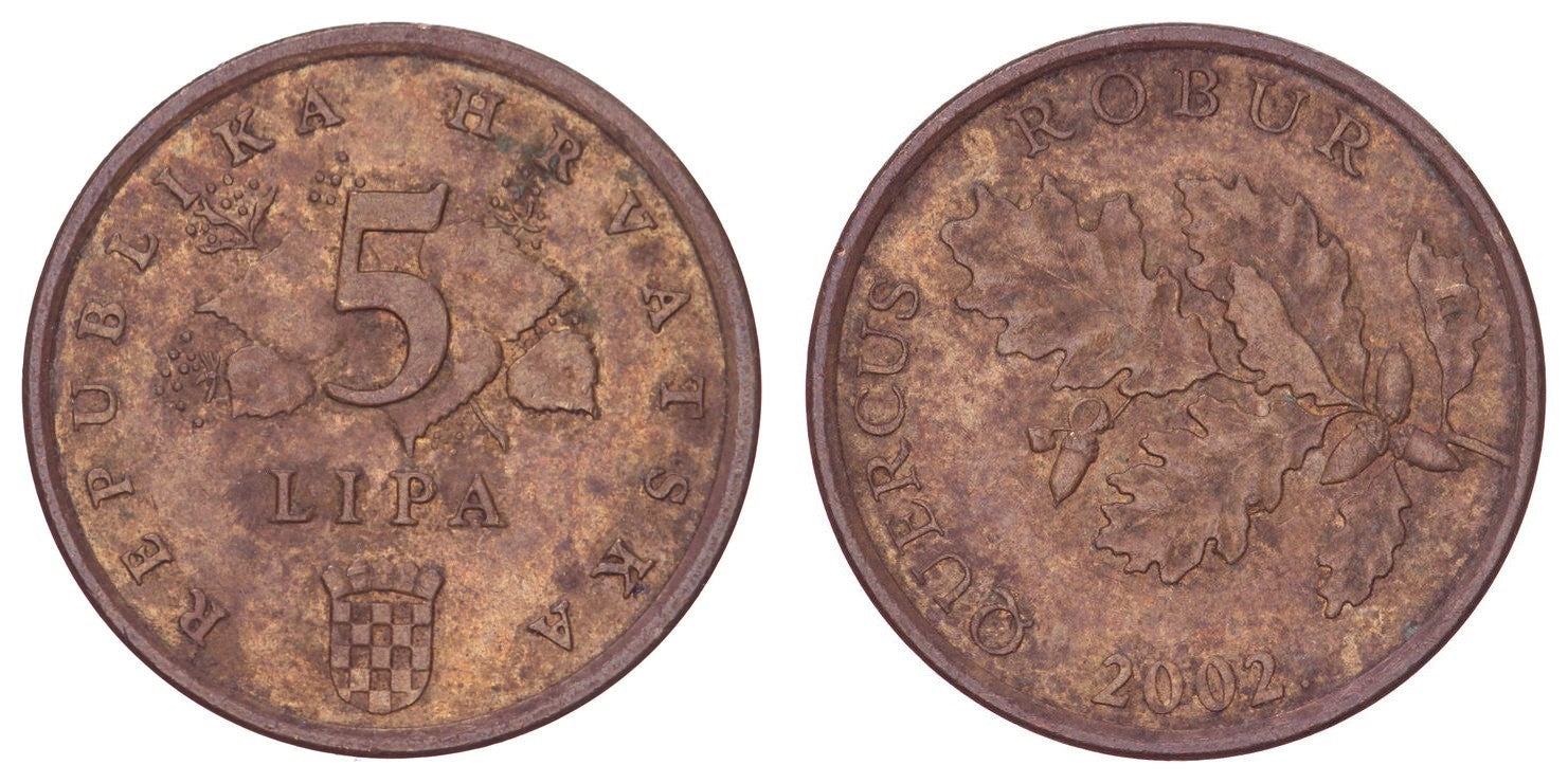 CROATIA 5 lipa 2002 / Latin text / VF (Ref.br. K-002.330)