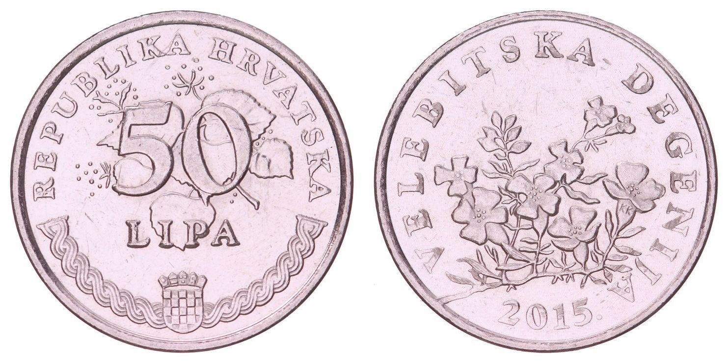 CROATIA 50 lipa 2015 / Croatian text / XF (Ref.br. K-002.214)