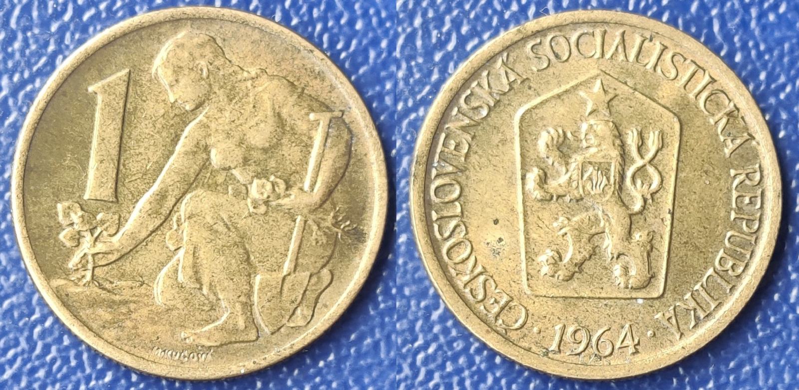 Czechoslovakia 1 koruna, 1964