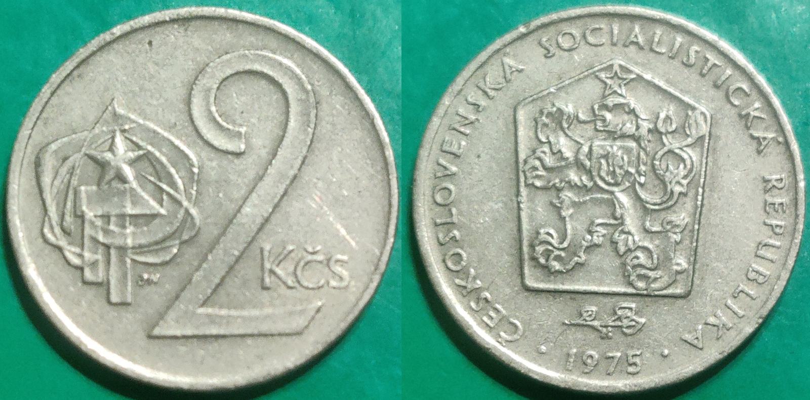 Czechoslovakia 2 koruny, 1975