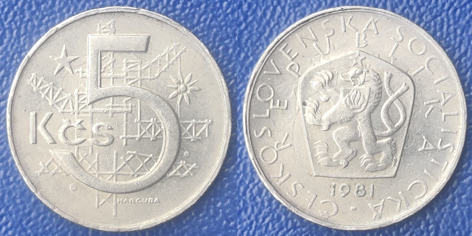 Czechoslovakia 5 korun, 1981