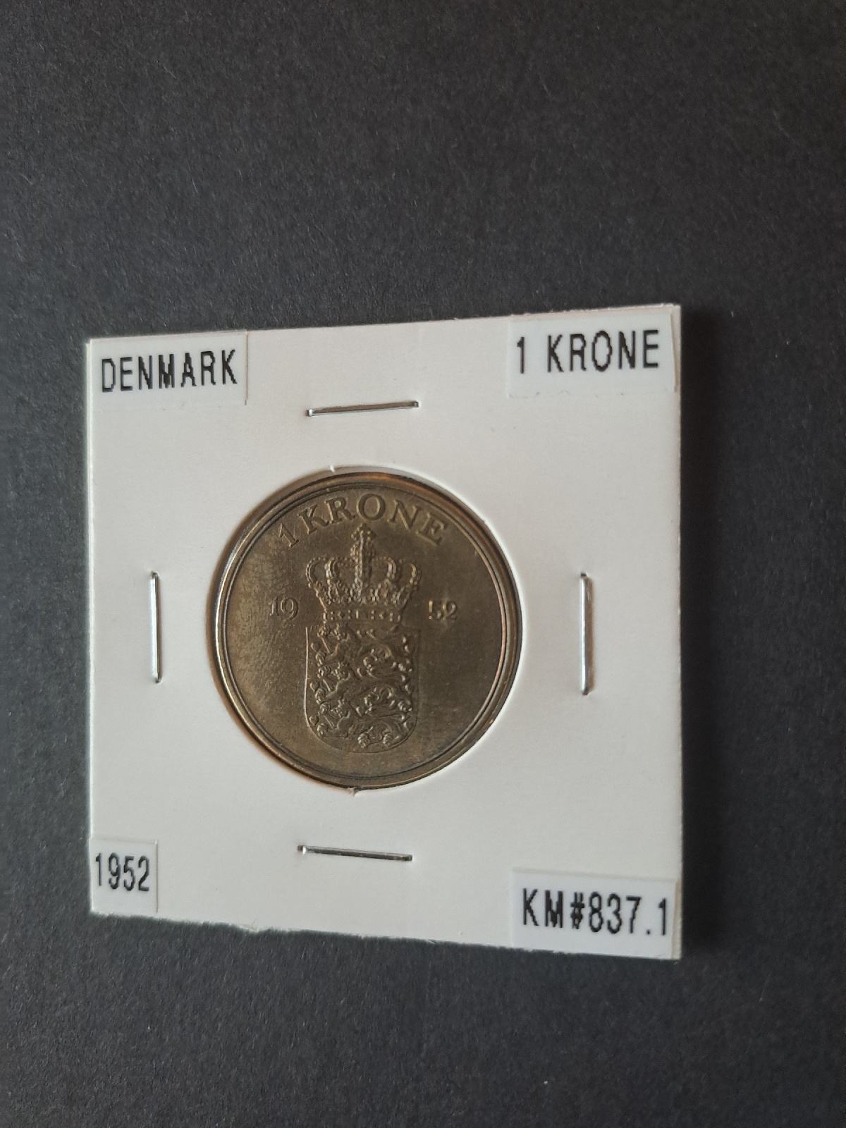 Danska (Denmark) 1 Krone 1952
