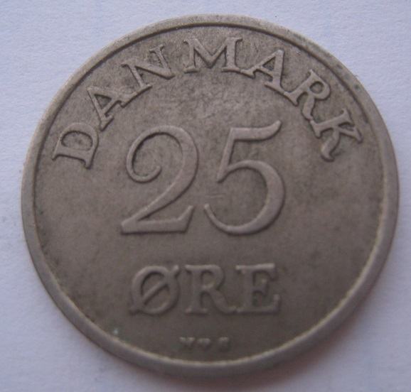 DENMARK 25 ORE 1950