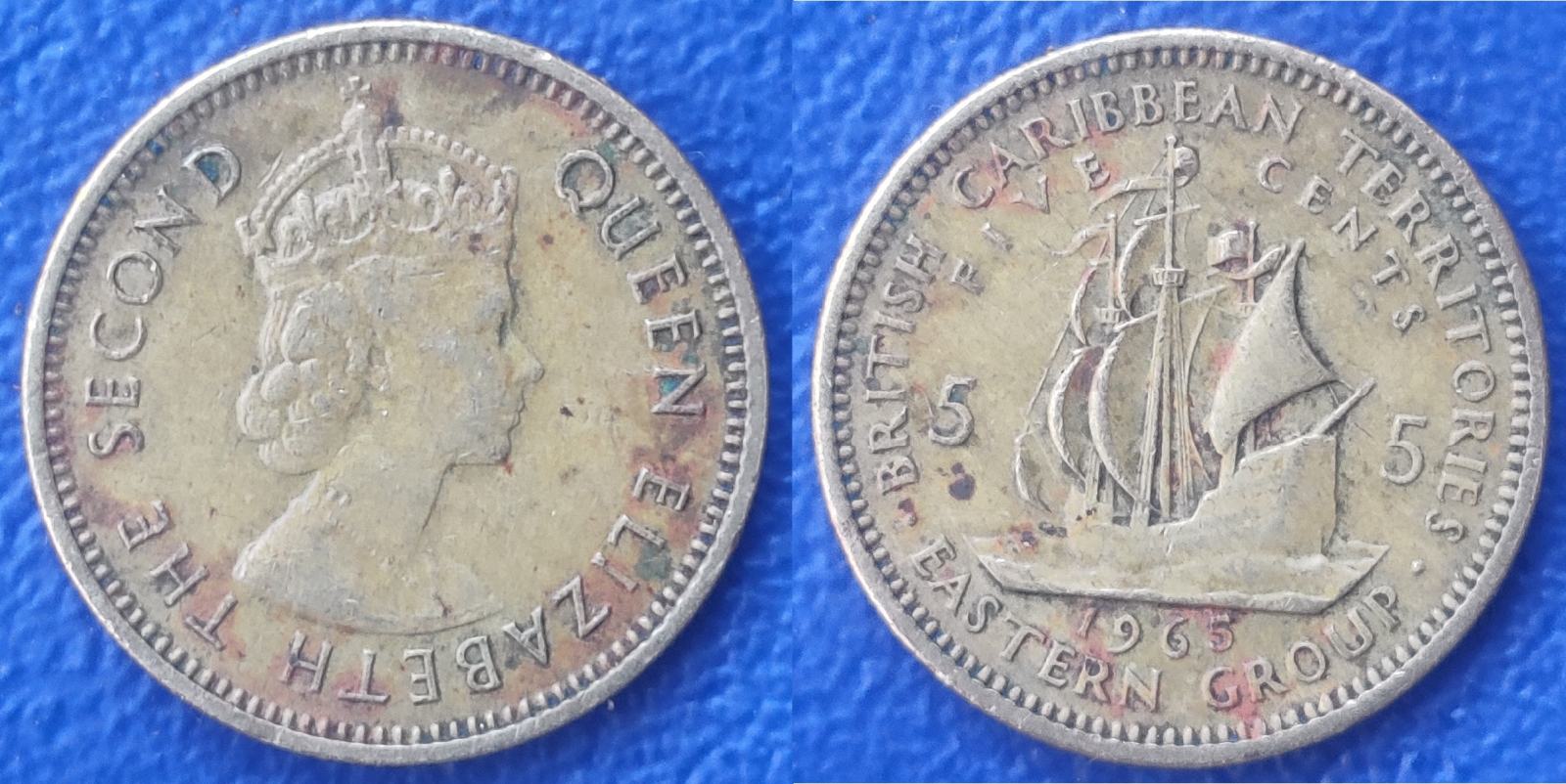 Eastern Caribbean 5 cents, 1965 ***/ 1,3o EURO
