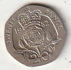 ENGLASKA TWENTY PENCE 1982 COP-NIK