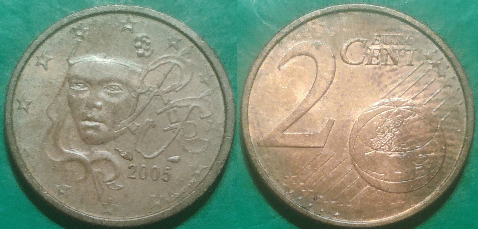 France 2 euro cent, 2005
