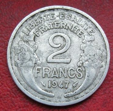 FRANCE 2 FRANCS 1947B