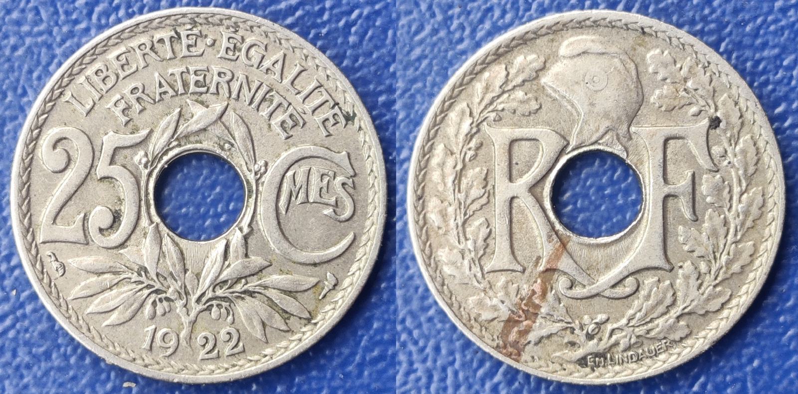 France 25 centimes, 1922