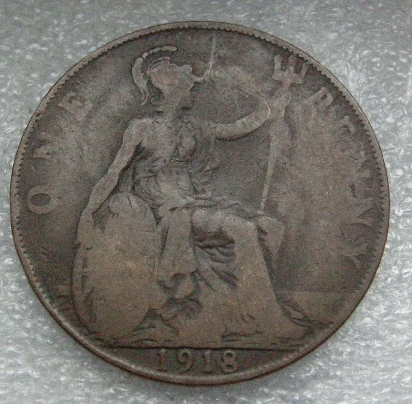 GREAT BRITAIN 1 PENNY 1918