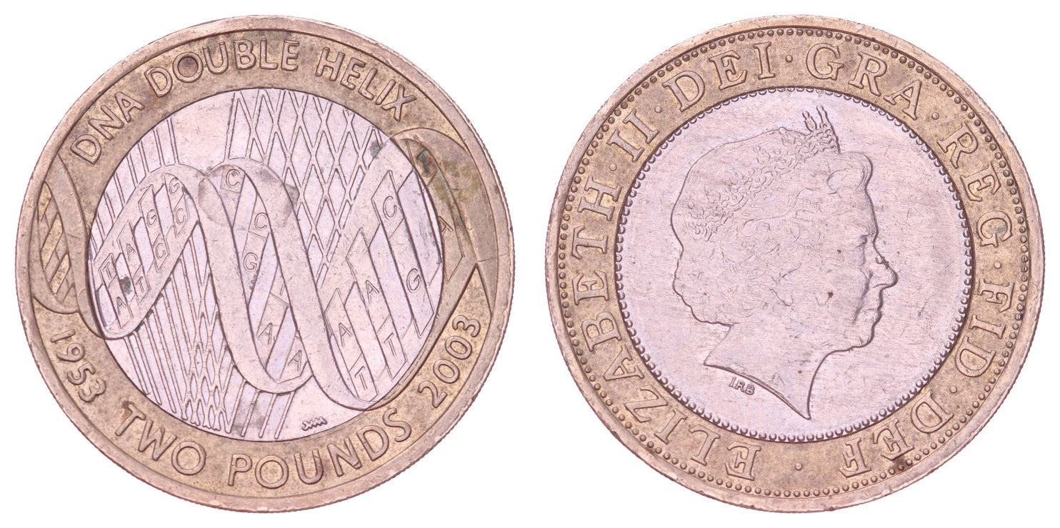 GREAT BRITAIN 2 pounds 2003 / 50th Ann. of the discovery of DNA / VF