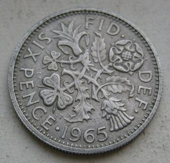 GREAT BRITAIN 6 PENCE 1965