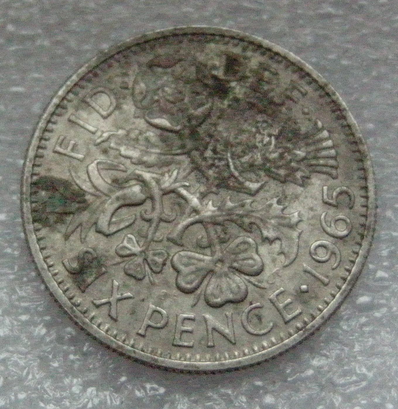 GREAT BRITAIN 6 PENCE 1965