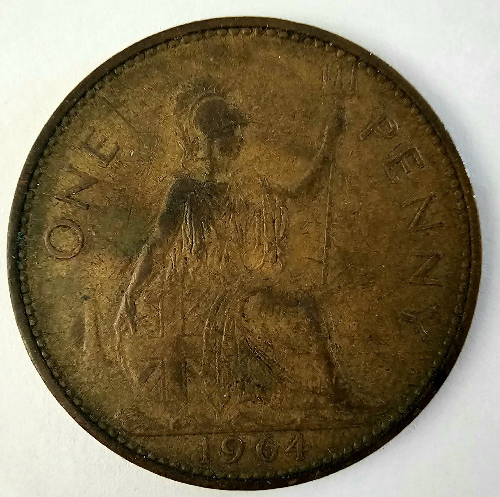 GREAT BRITAIN- ONE PENNY 1964.