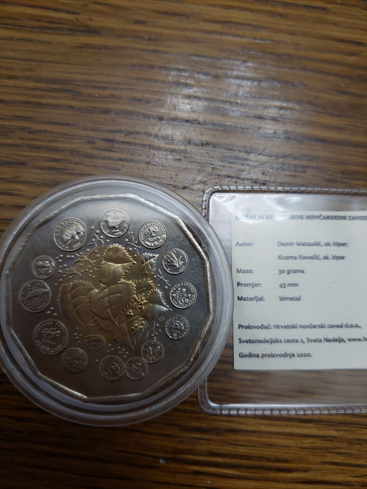 HNZ NOVO Hnz medalja//UNC//Certifikat//Moguća zamjena