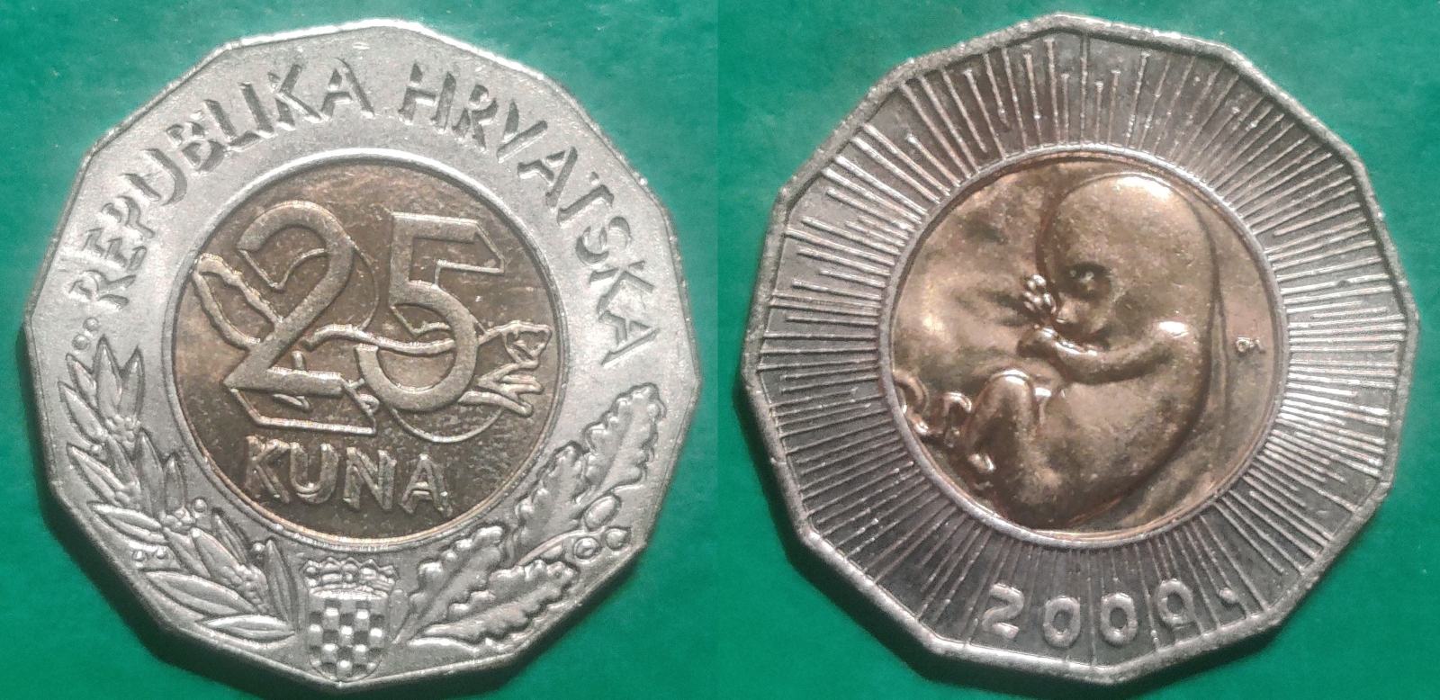 Hrvatska 25 kuna, 2000 Birth of New Millennium