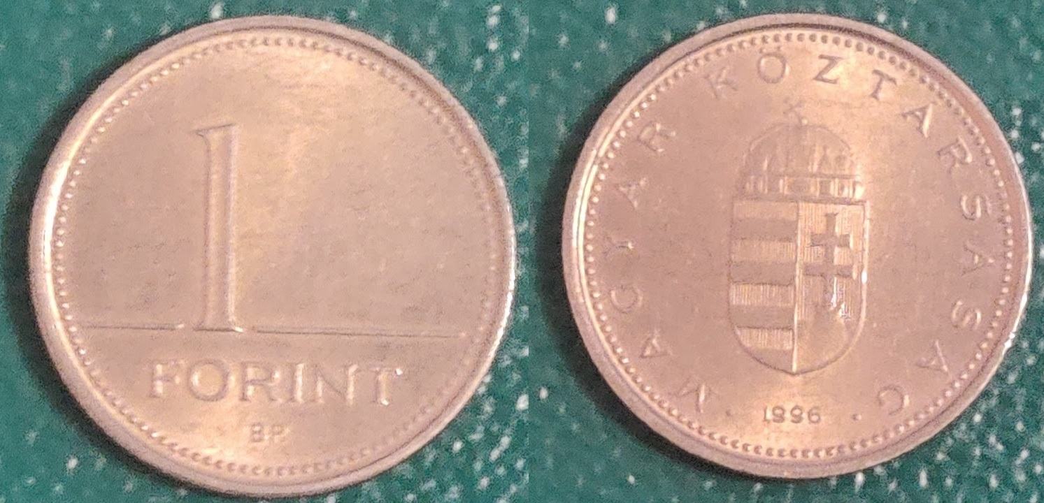 Hungary 1 forint, 1996 / 0,30 EURO