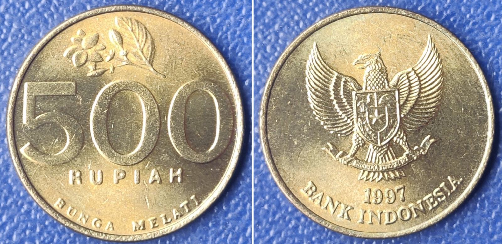 Indonesia 500 rupiah, 1997 Garuda