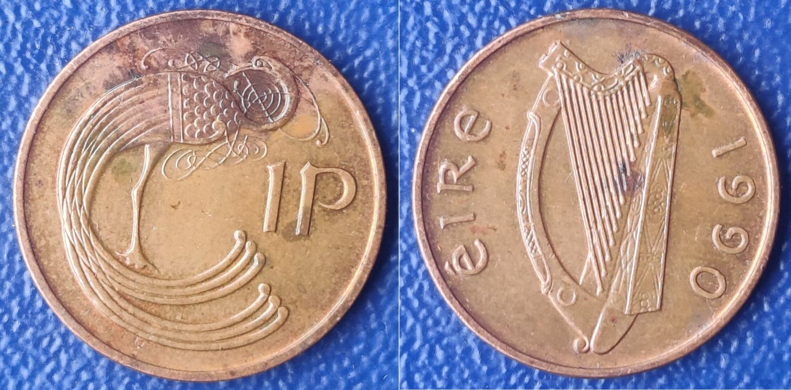 Ireland 1 penny, 1990 / 0,30 EURO