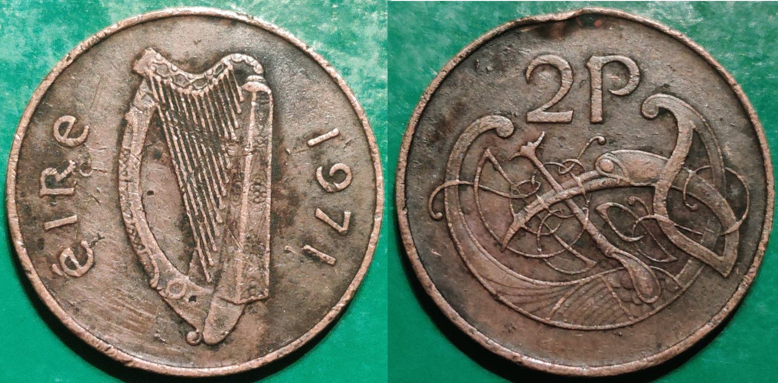 Ireland 2 pence, 1971