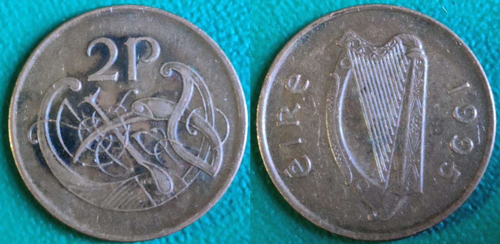 Ireland 2 pence, 1995