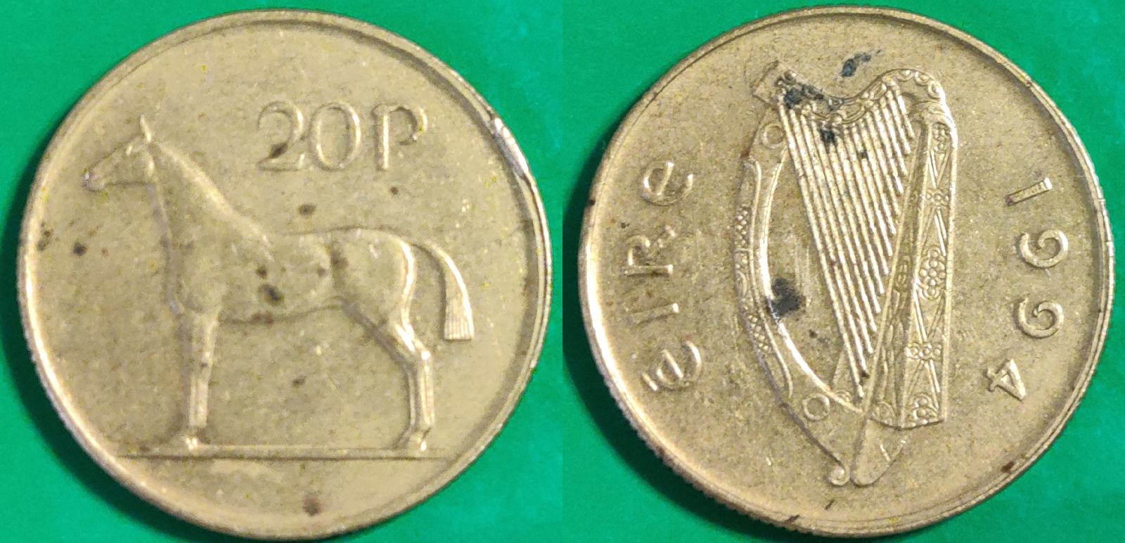 Ireland 20 pence, 1994 ***/ 1,00 EURO