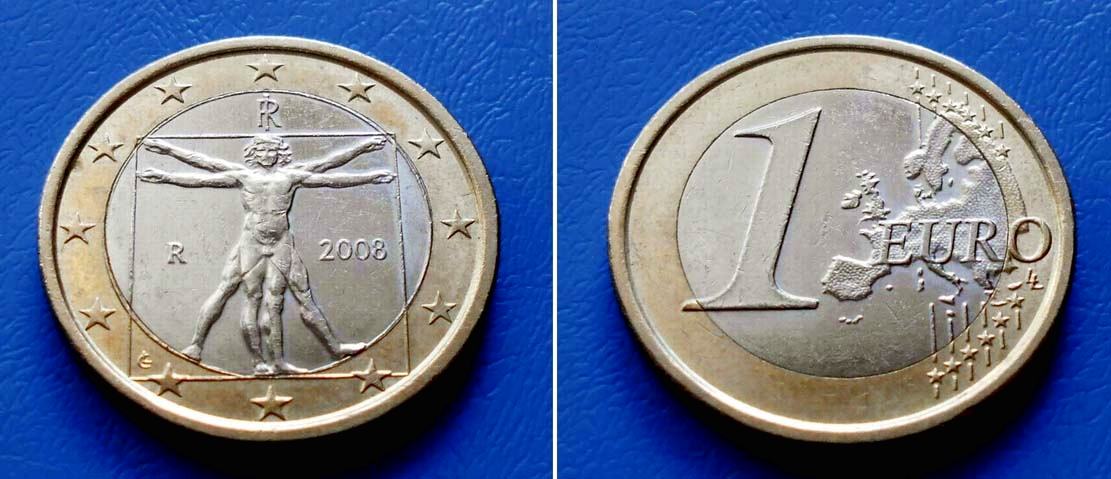 ITALIJA ITALY 1 EURO 2008 KM.250