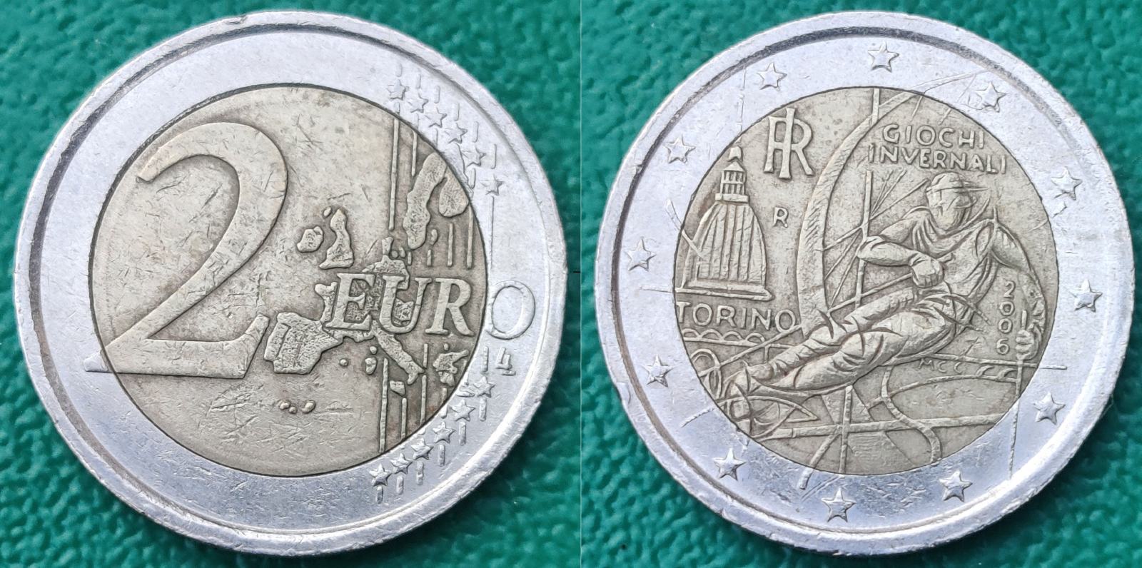 Italy 2 euro, 2006 XX winter Olympic Games, Turin 2006