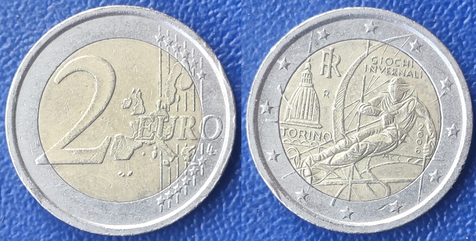 Italy 2 euro, 2006 XX winter Olympic Games, Turin 2006
