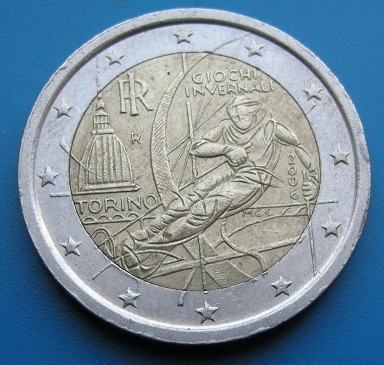 Italy 2 Euro Torino Olympics 2006