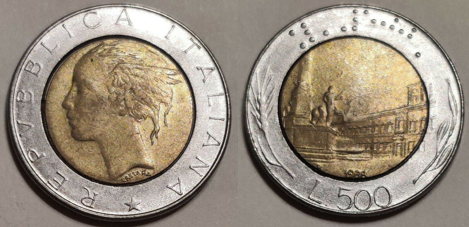 Italy 500 lire, 1988