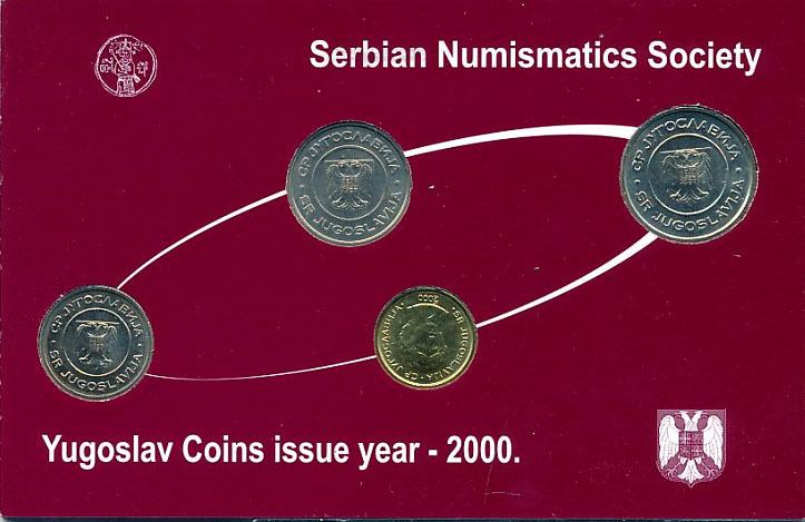 Jugoslavija Dinar set 2000 BU