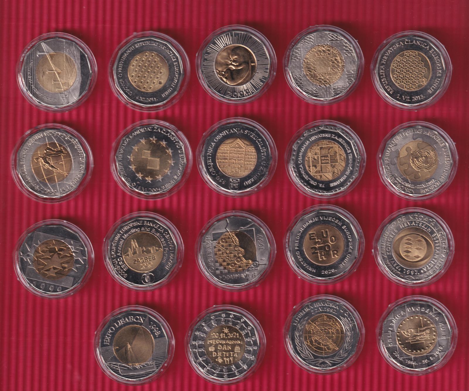 Komplet set 25 kuna kovanica - top kvalitet - kovnički sjaj UNC
