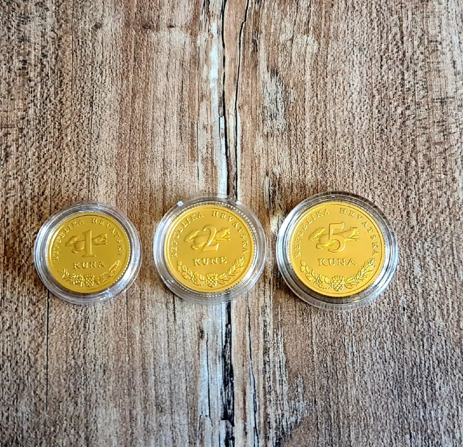 Komplet zlatnika zlatne kune