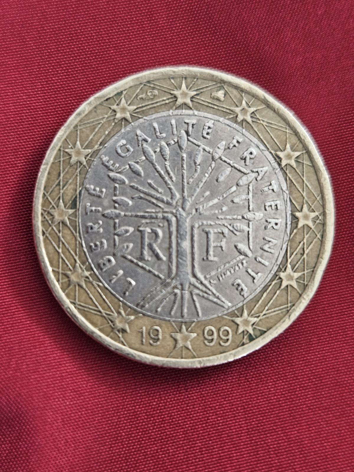 Kovanica od 1 euro 1999.g.i od 2.eura 2002 g.